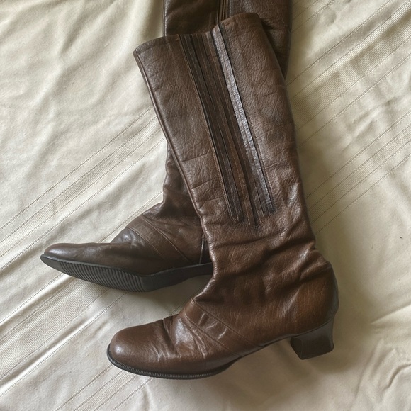 Talon | Shoes | Vintage Brown Leather Kneehigh Talon Boots Size 8 ...